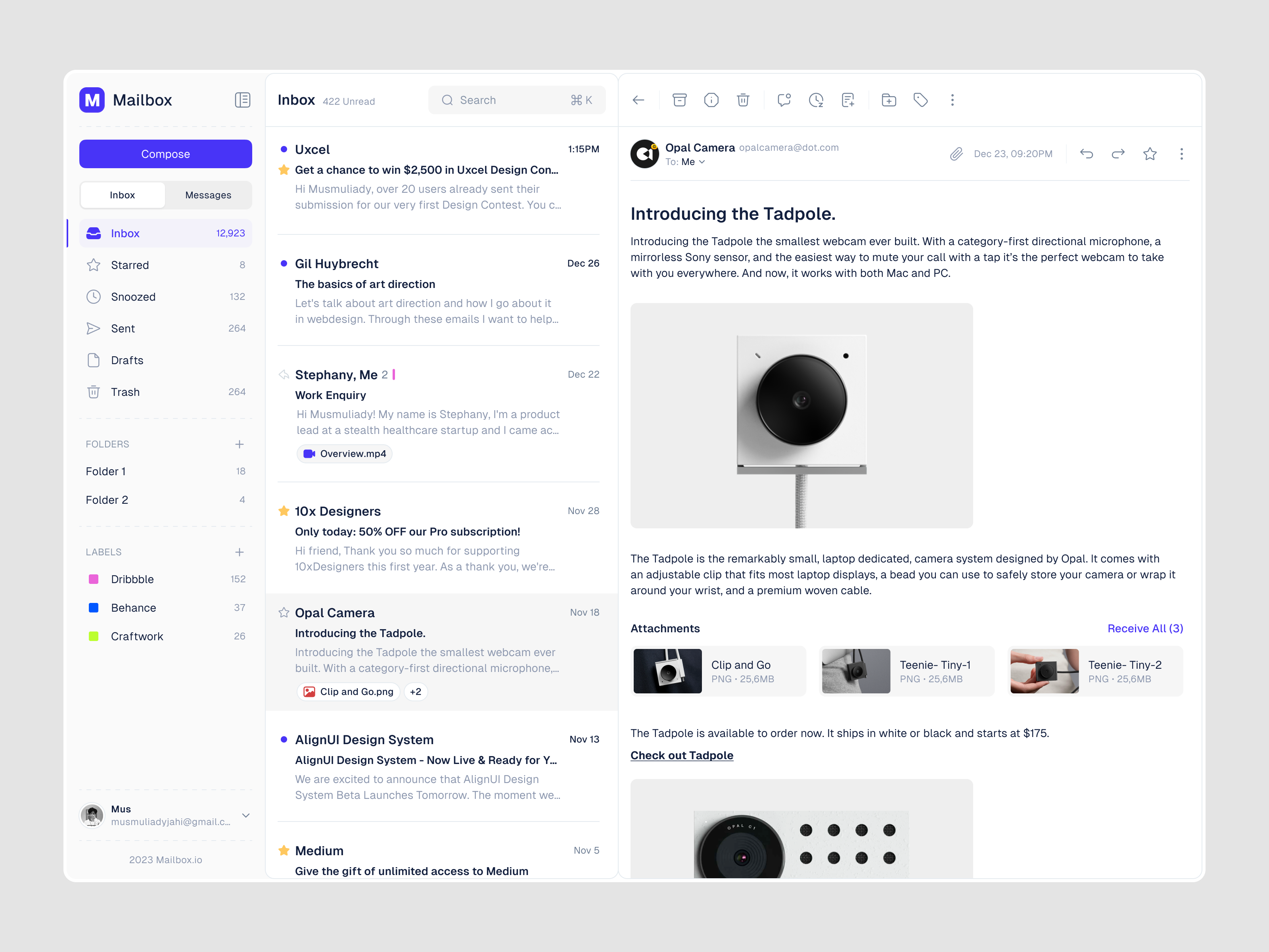 Mailbox - Web App by Dipa Product for Dipa Inhouse on Dribbble