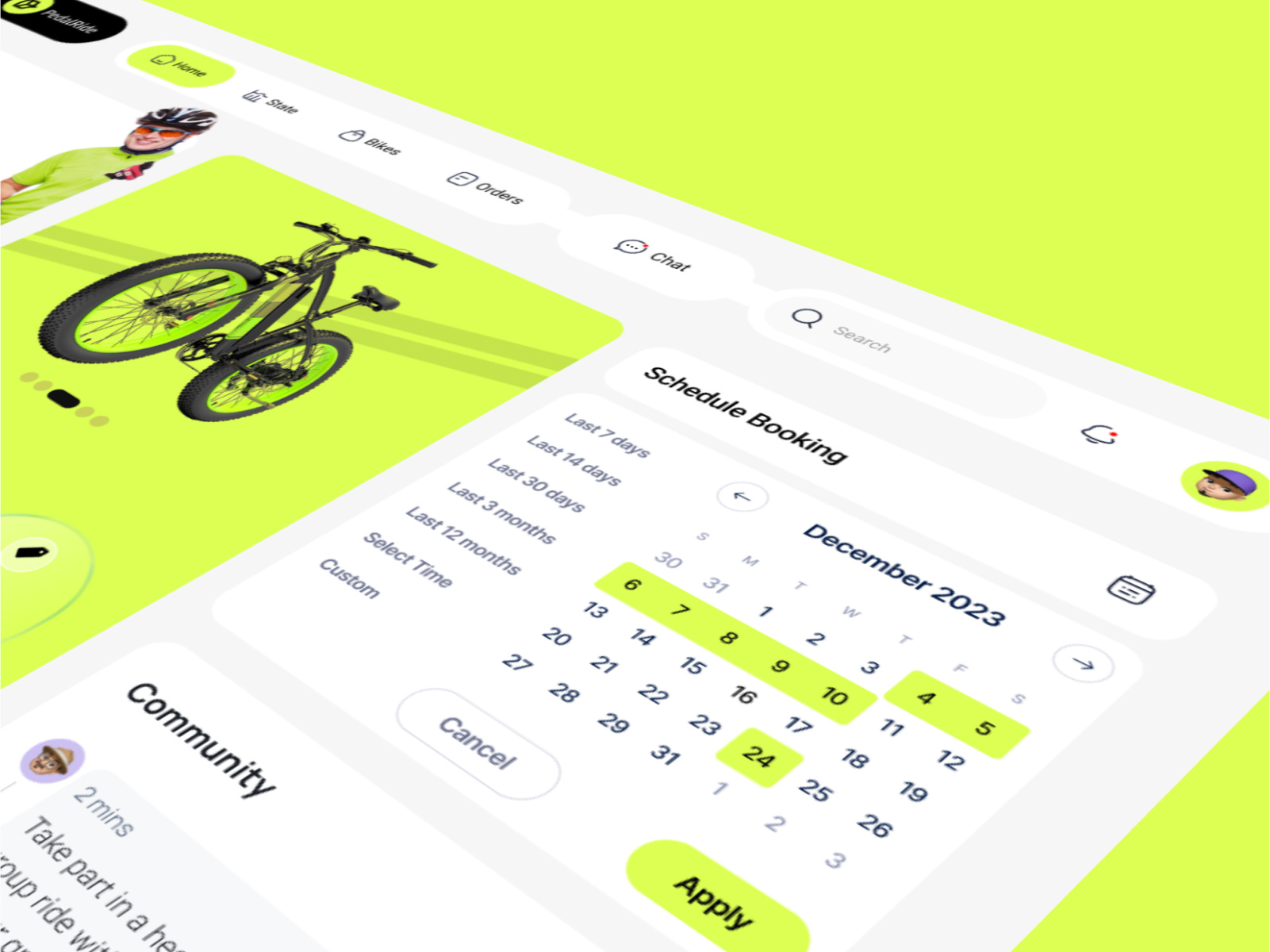 Rental Ride Bike Dashboard UXUI Design by Muhammad Ismaeel on Dribbble