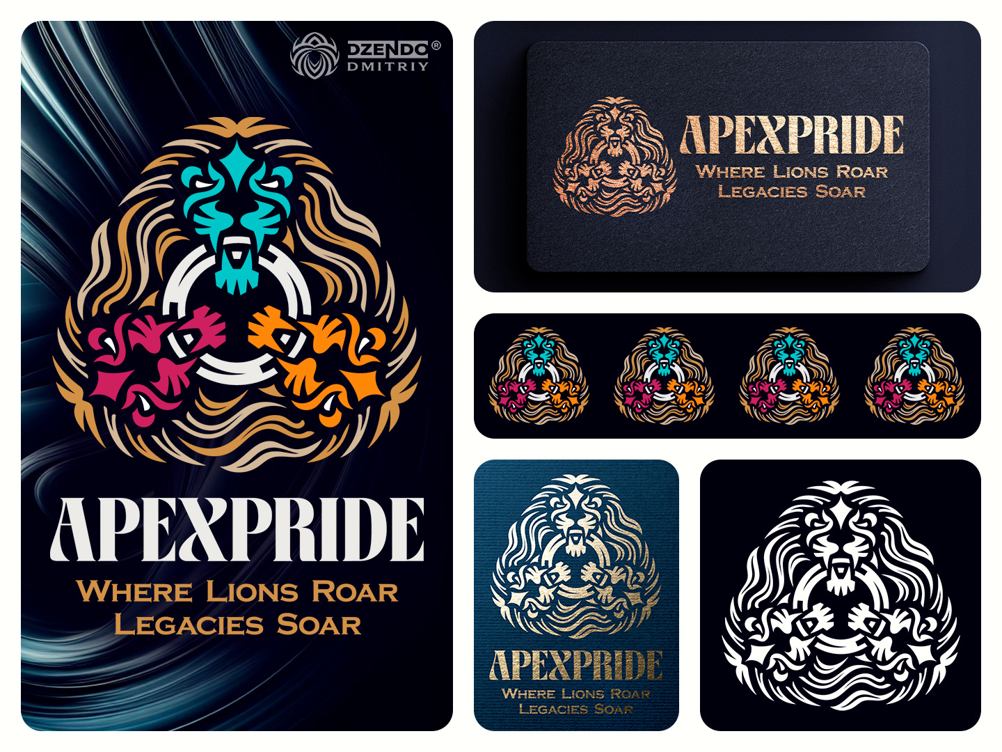 Triple Lion logo by Dmitriy DZENDO on Dribbble
