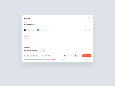 Email Composer - AI Style kit by Bipin Balan for Stead on Dribbble