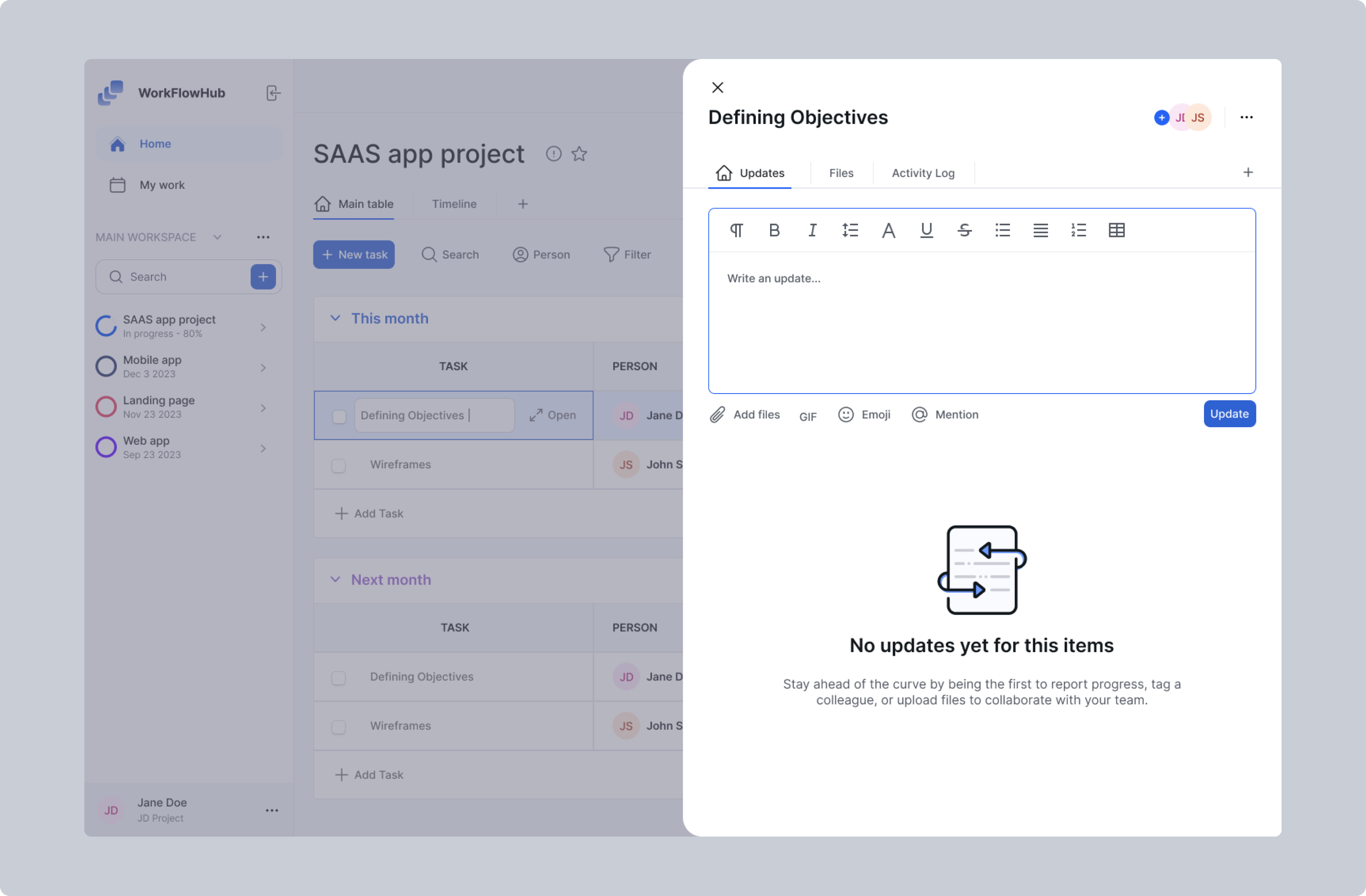 Adding a task flow - Project management app by Zineb Boutaa on Dribbble