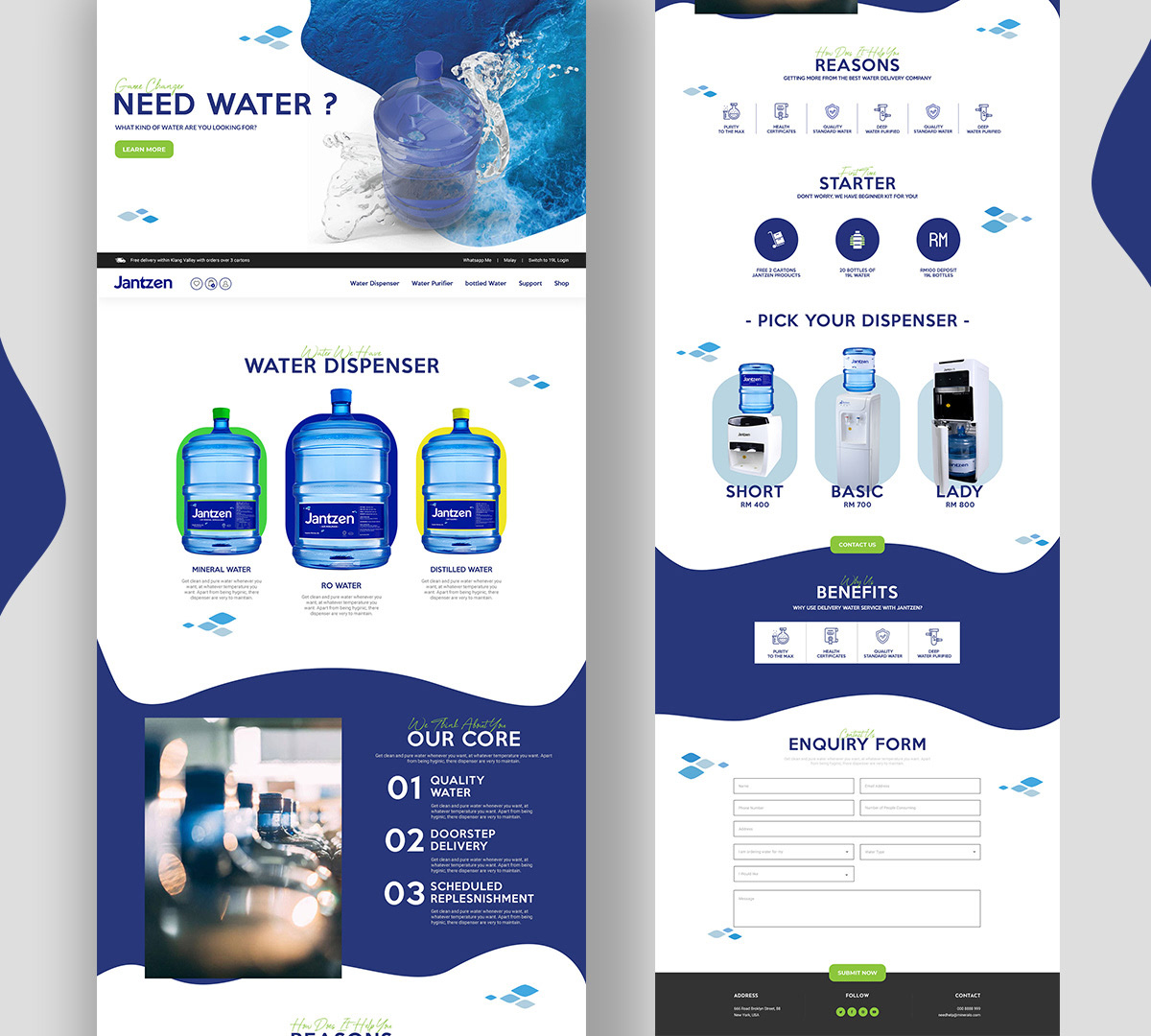 WATER WEBSITE DESIGN UIUX by Muhammad Kashif ALI on Dribbble
