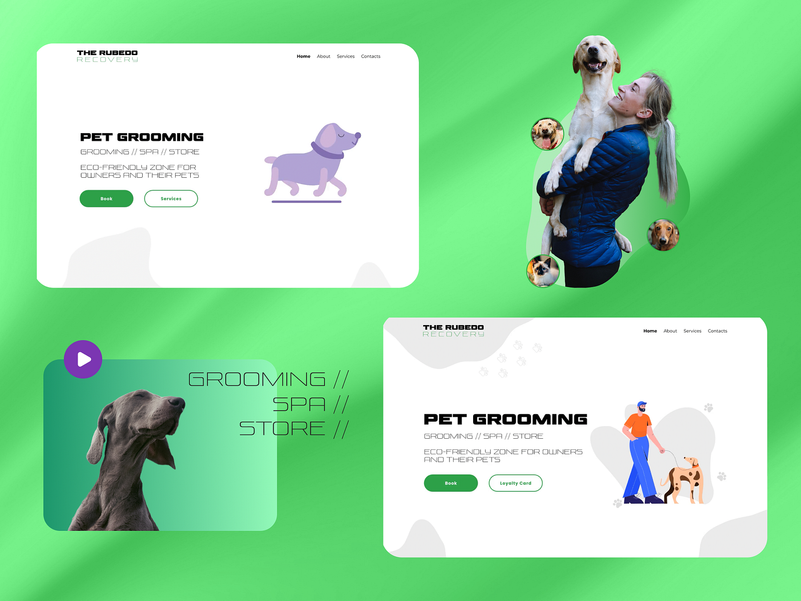 The Rubedo Recovery - pet grooming landing page variations by Platons ...