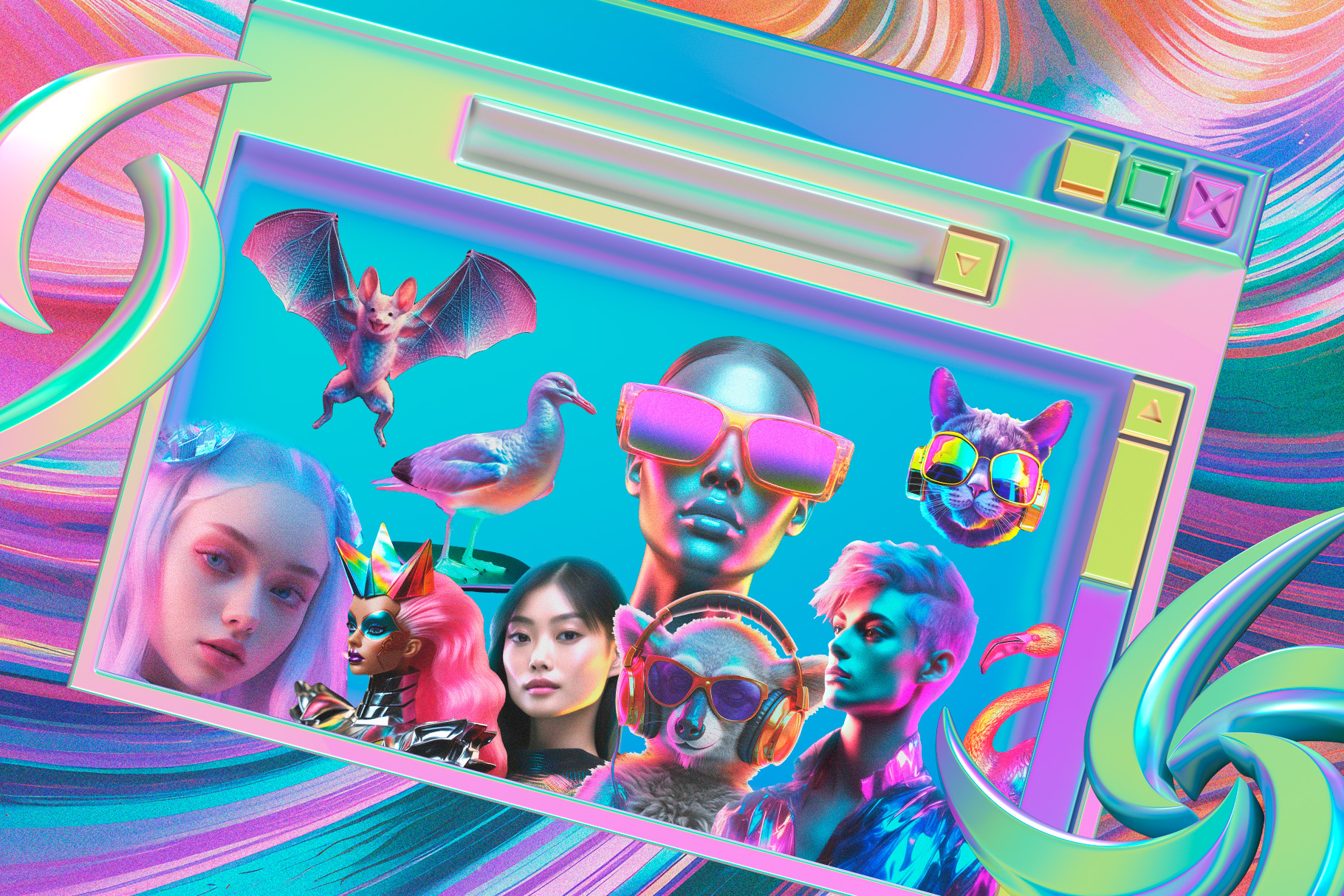 Imaginary Y2K World — Collage Kit by Pixelbuddha on Dribbble