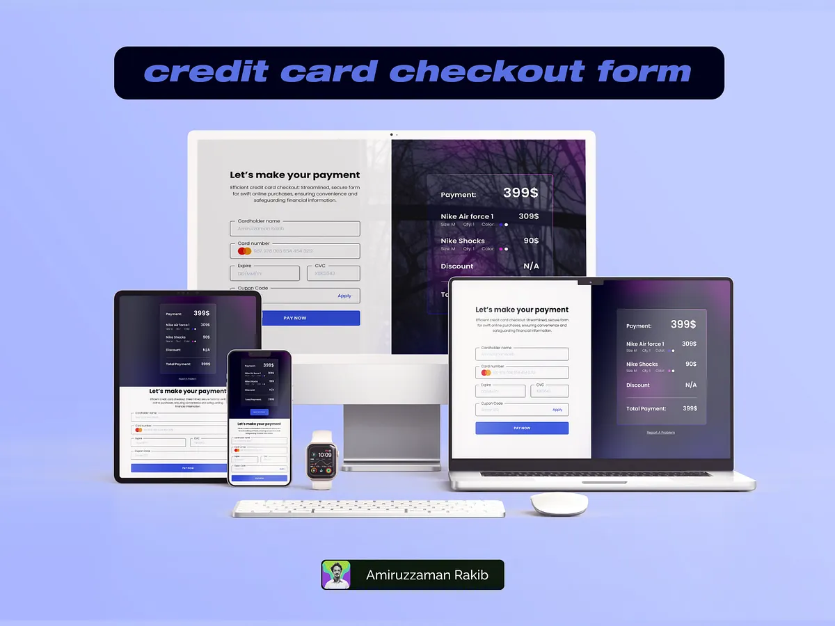 Credit Card Checkout Form designs, themes, templates and downloadable ...