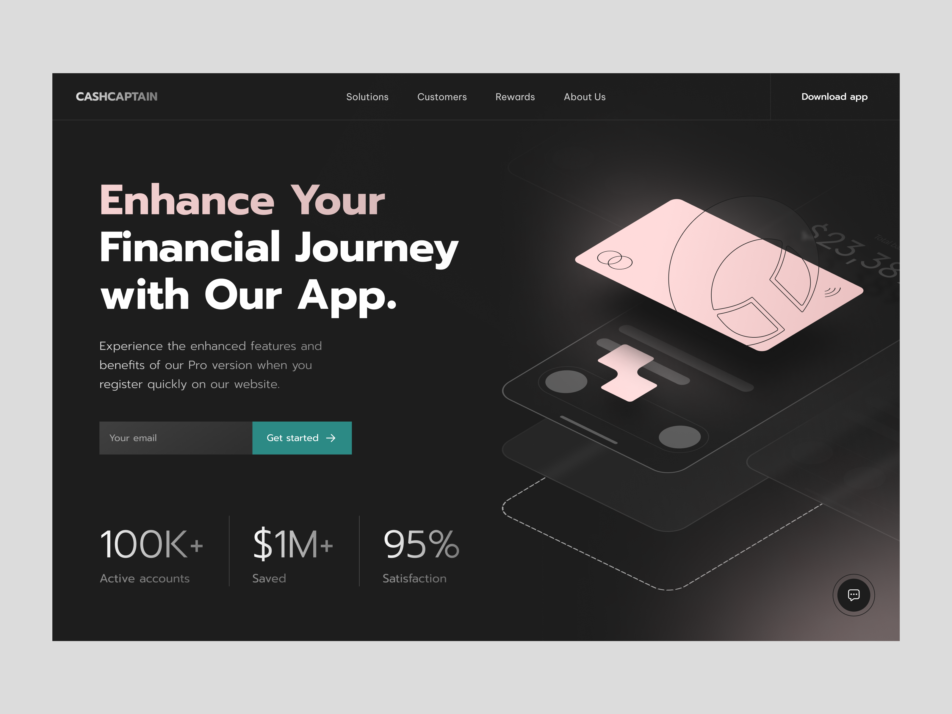 СashCaptain / online bank / hero section by Vitaly Sokhovich ...