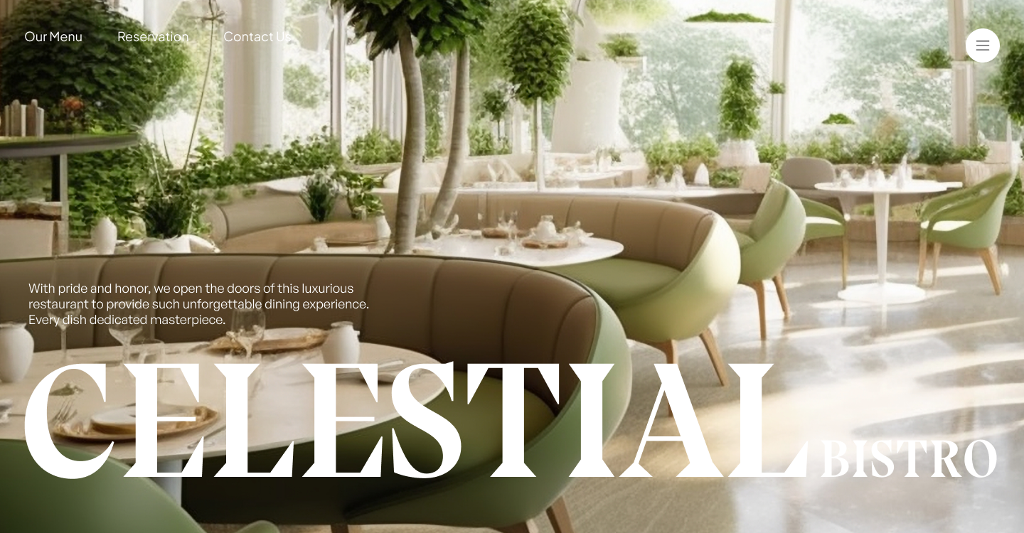 Celestial - Restaurant Landing Page by Ghina Vita for Plainthing Studio ...