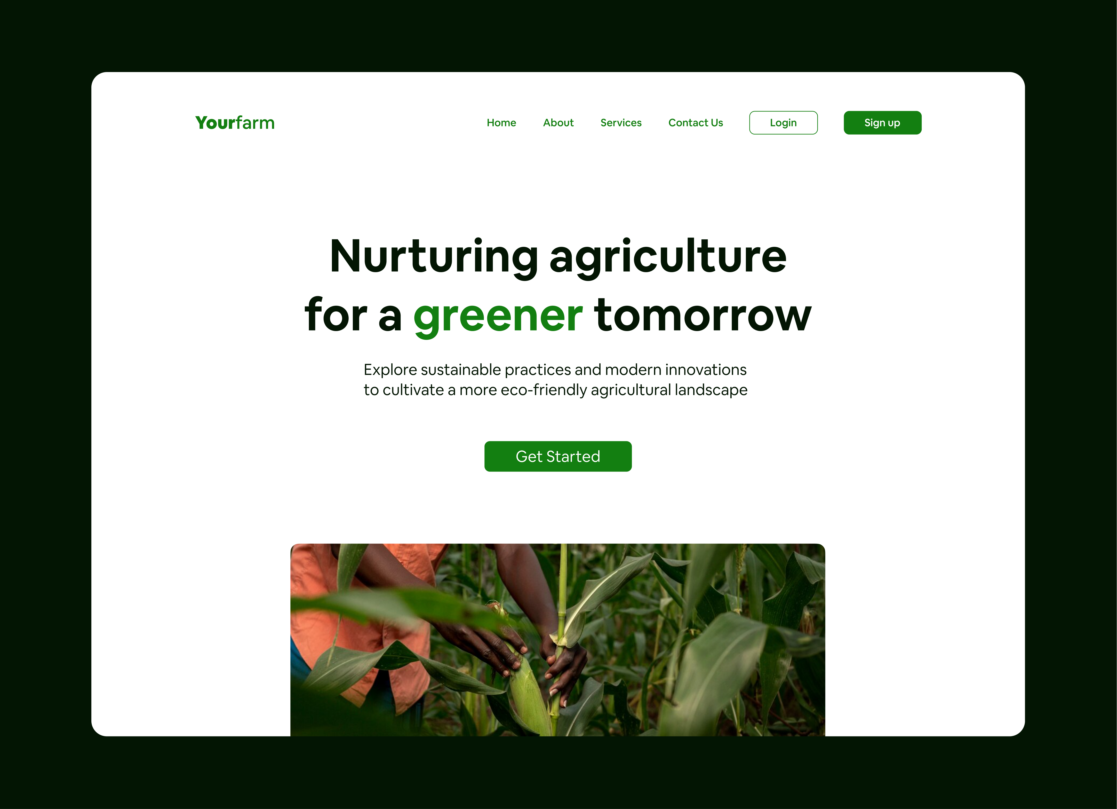 Agro farm Hero Section by Oghenetega Mudiaga on Dribbble