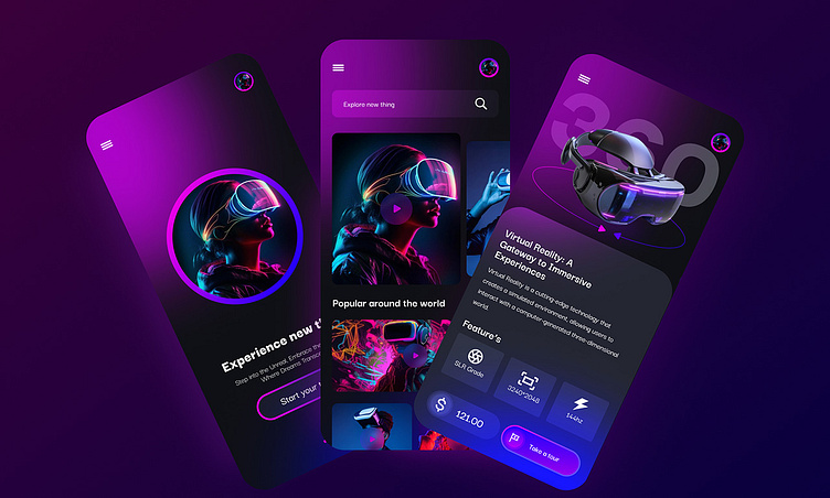 VR App UI Design by Monirul Sheikh on Dribbble