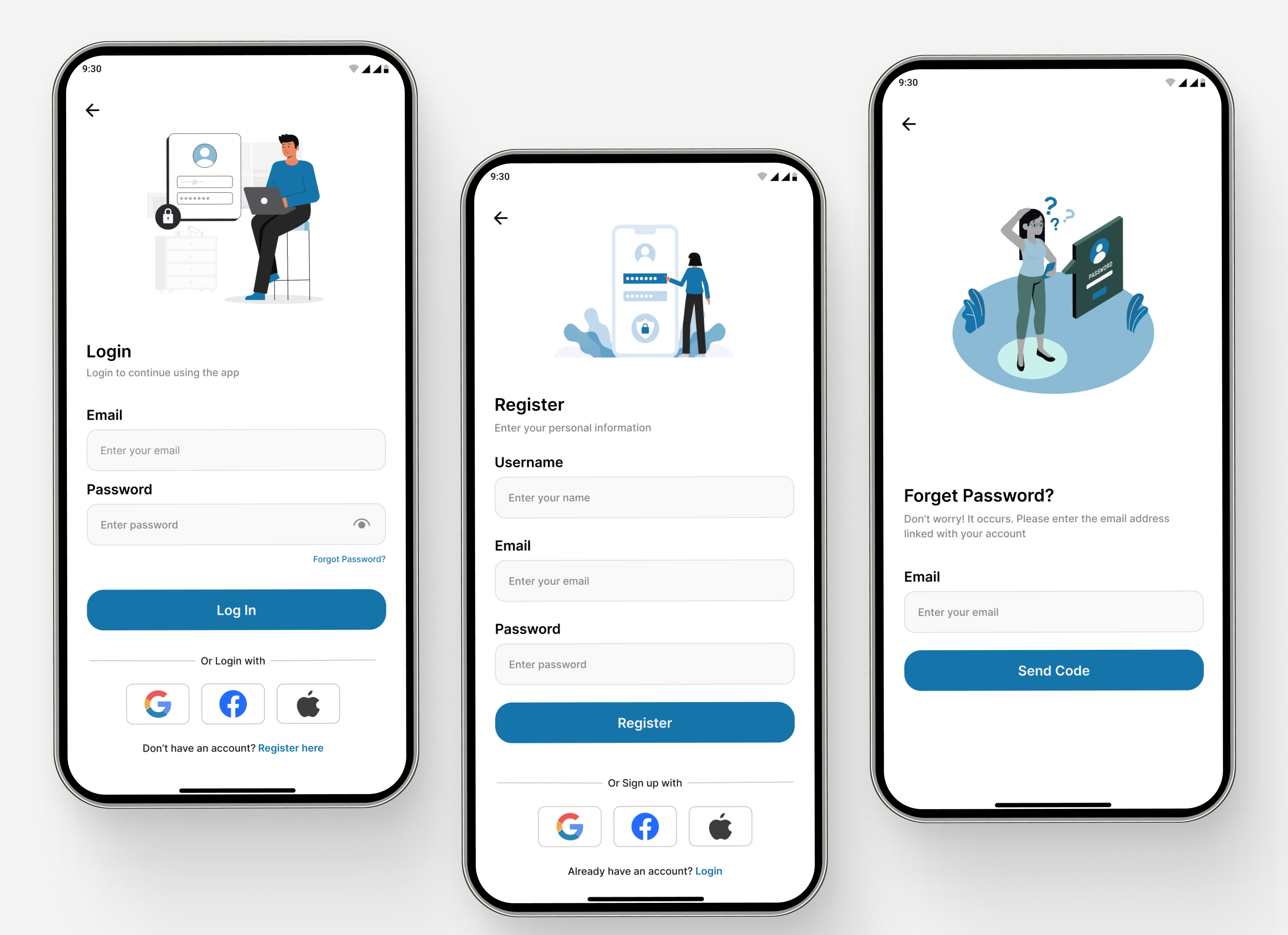 Mobile Login & Sign up Screen UI by Manjeet singh on Dribbble