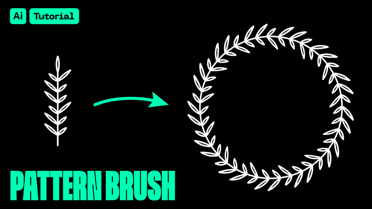 How to Make a Pattern Brush in Illustrator | Adobe Illustrator by Alex Blogoodf on Dribbble