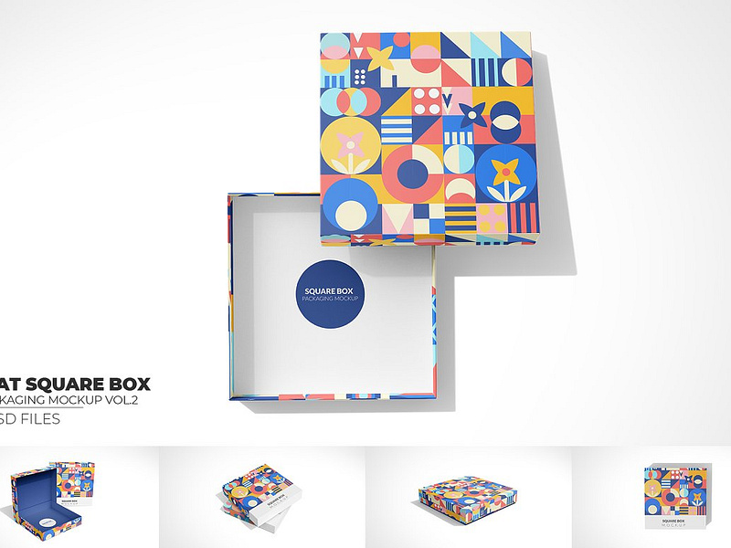 Square Box Mockup designs, themes, templates and downloadable graphic ...