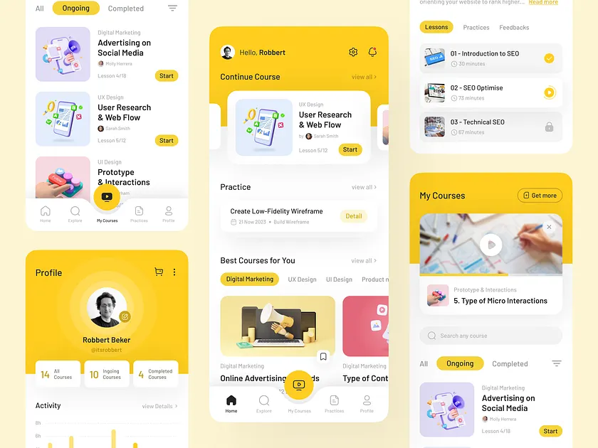 Elearning App designs, themes, templates and downloadable graphic ...