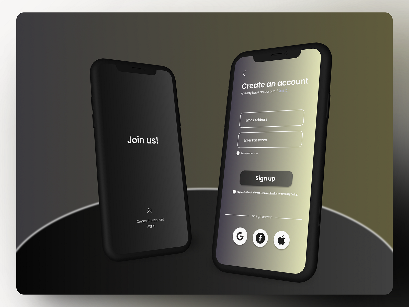 Simple Mobile Sign Up Page by Krisna Hildan on Dribbble