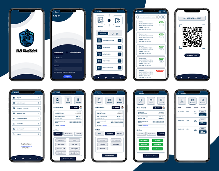 EMI-TRACKON APP DESIGN by Deepak Muradhiya on Dribbble