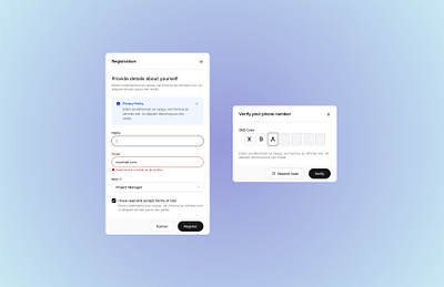 Minimal UI - modal example by Mateusz Bykowicz on Dribbble