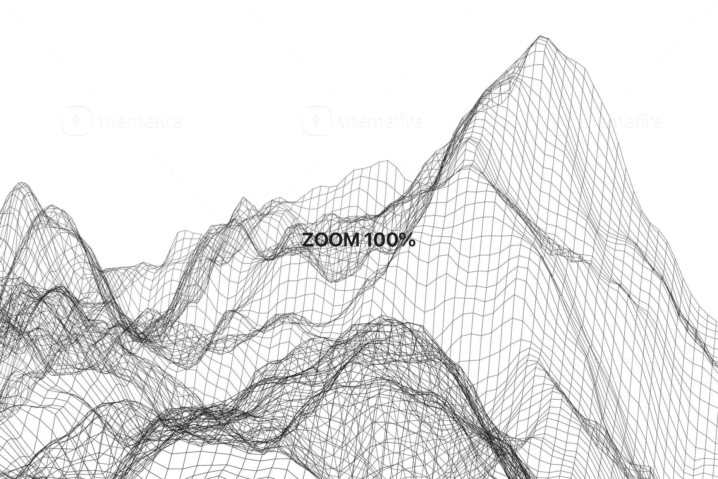 Wireframe Waves on White Background by themefire on Dribbble