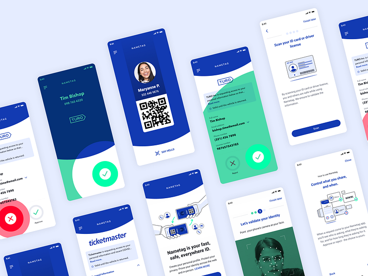 Nametag, Mobile app design by Osvaldo Martinez on Dribbble