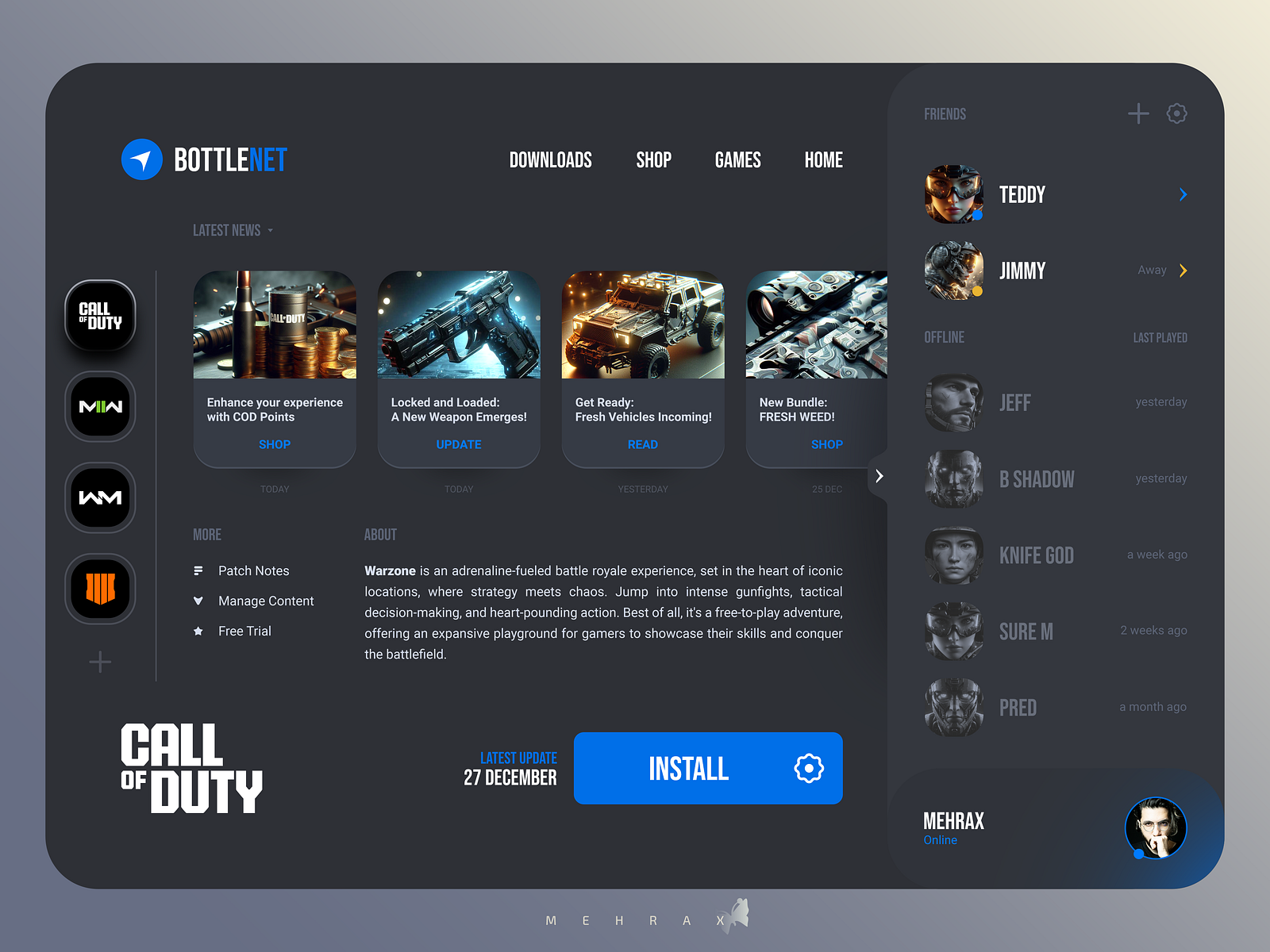 Desktop App Design Concept - MEHRAX by MEHRAX on Dribbble