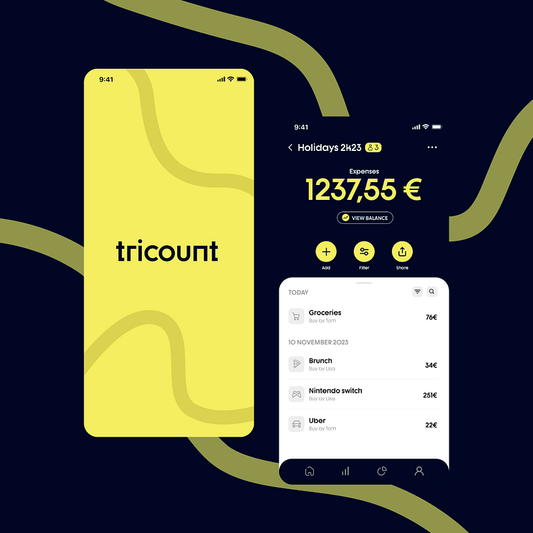 Rebranding app Tricount by Lucas Renoud-Lyat on Dribbble