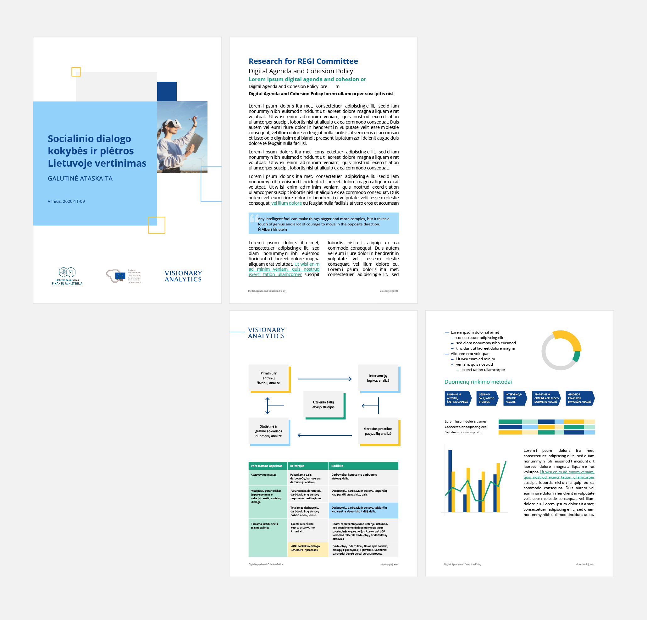 Logo + Brand Identity | Visionary Analytics by Monika Kodė on Dribbble