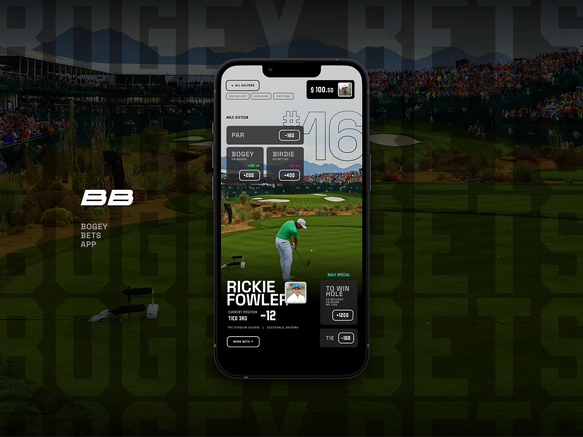 Bogey Bets App Concept by Cory Andres for Studio ANDRZ on Dribbble