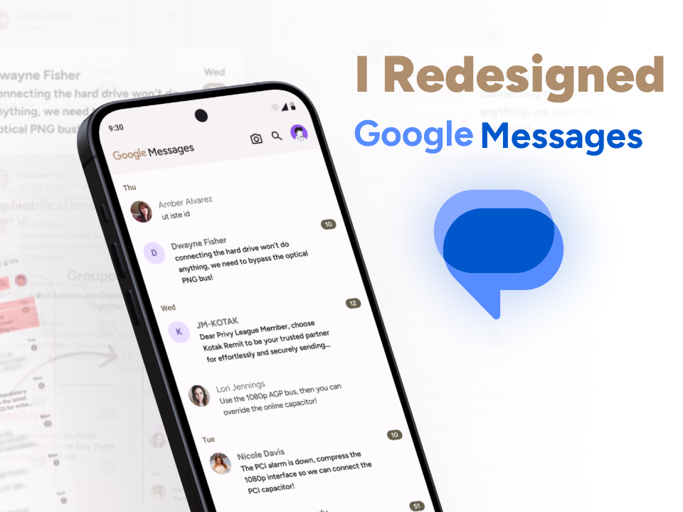 google-messages-redesigned-material-design-3-by-vikas-assudani-on