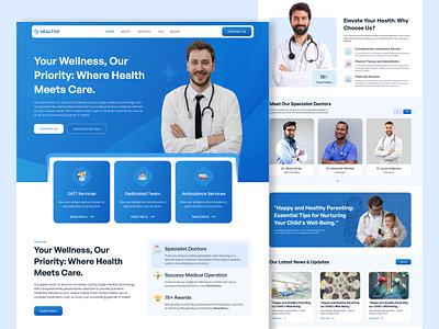 Healthcare Website Design by Oripio on Dribbble