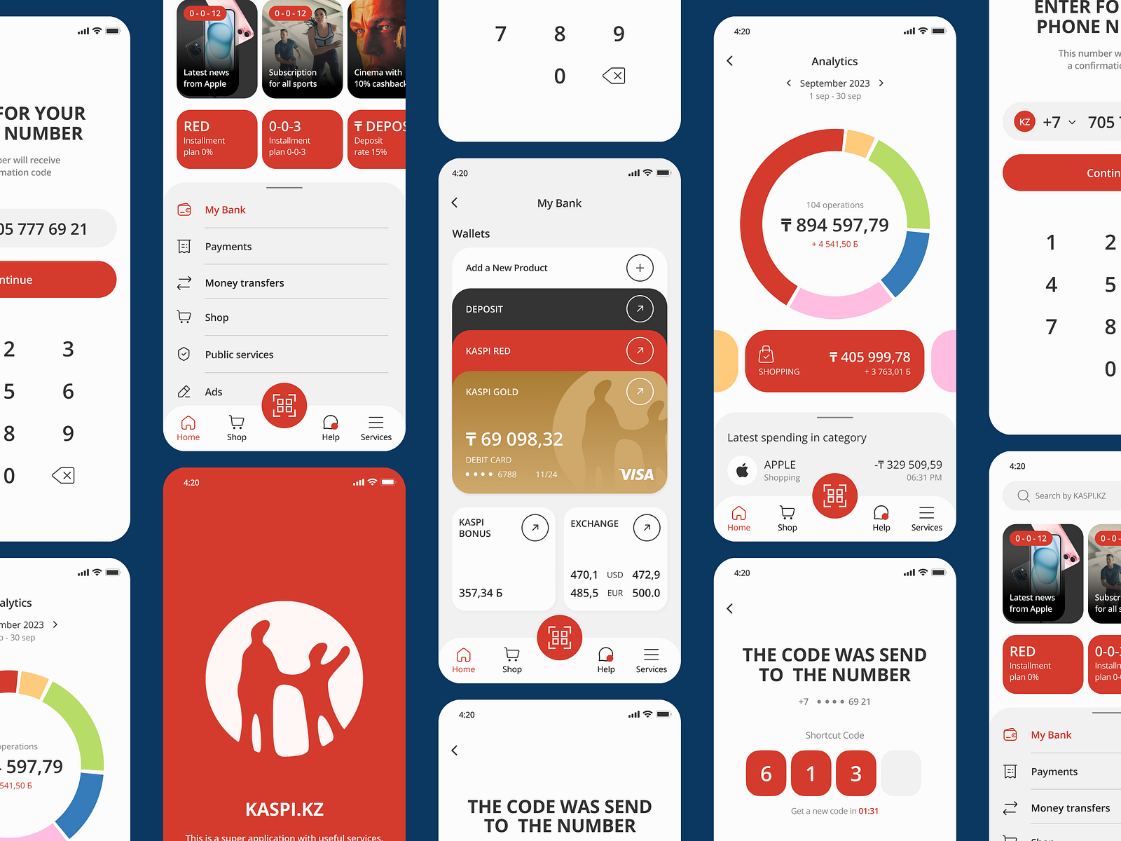 Kaspi - mobile bank concept by Mariia Sizova on Dribbble