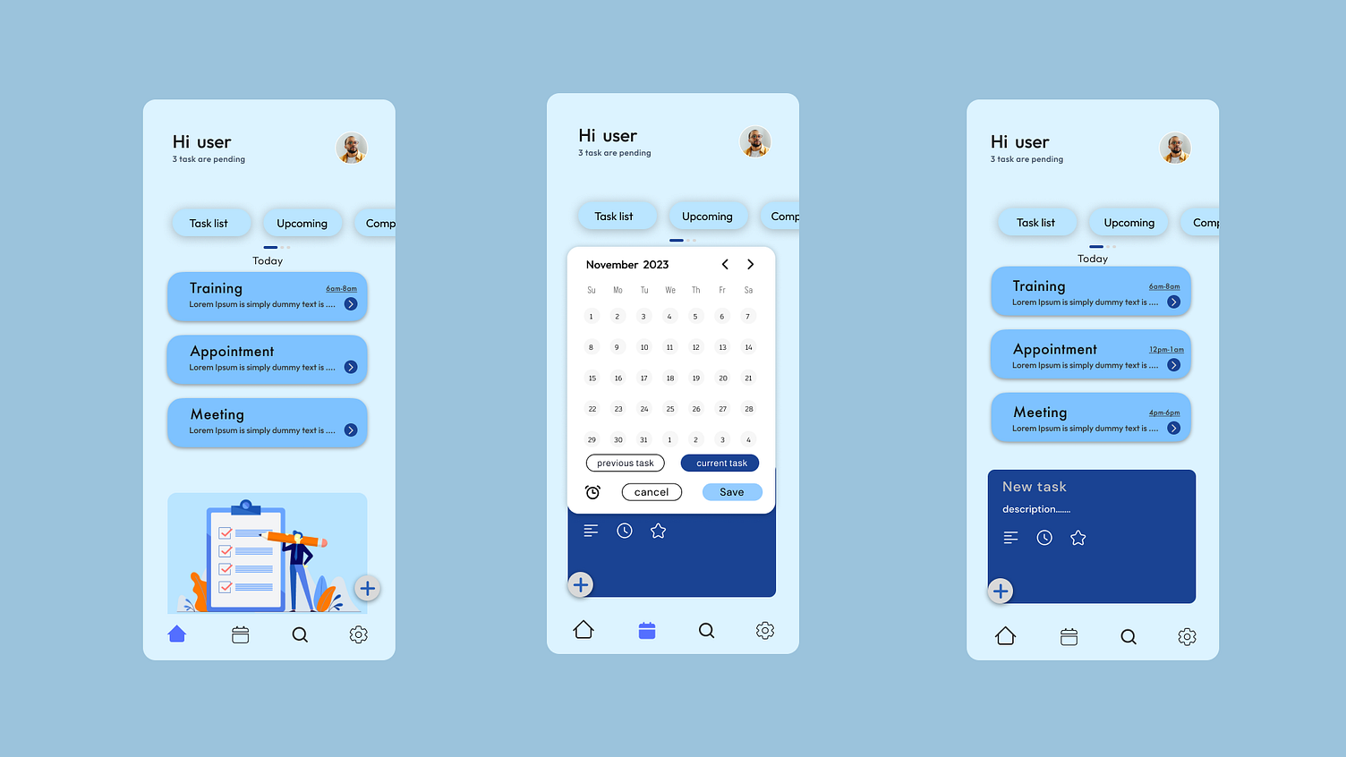 Task UI design by Sagar b k on Dribbble