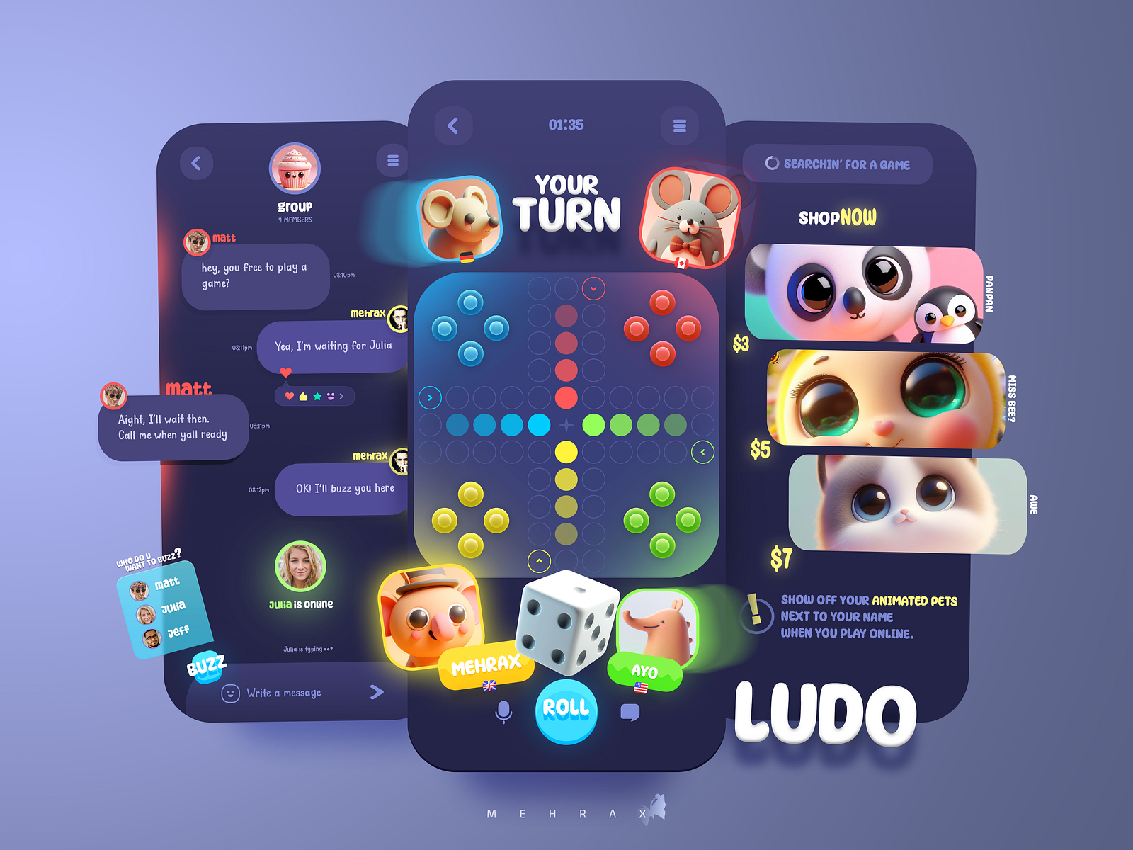 Ludo Game Design UI - MEHRAX by MEHRAX on Dribbble