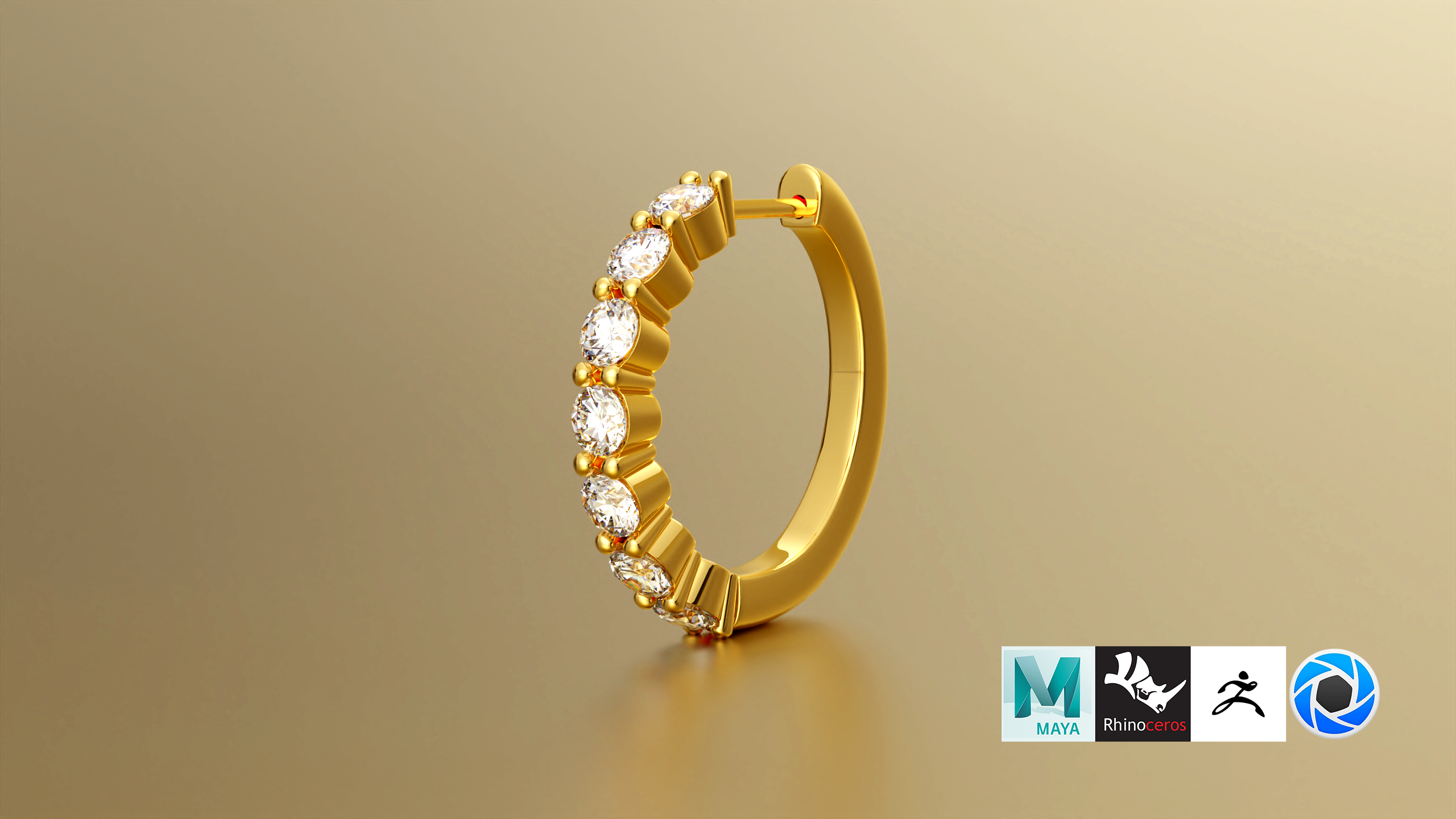 EarRings 3D Modeling, Visualization, Rendering For WebGL, AR, VR by MD HASIBUL HOSSAIN on Dribbble