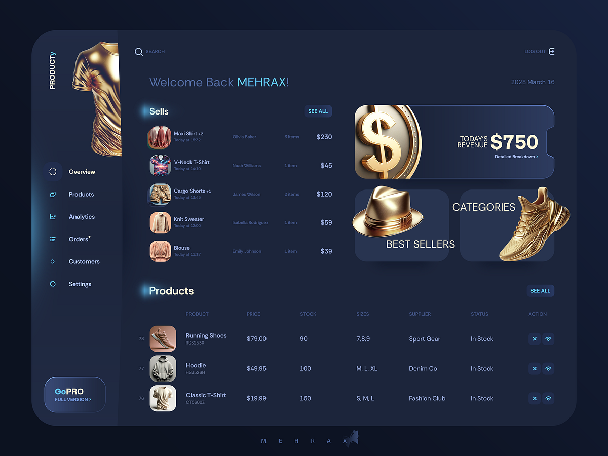 Gold UI designs, themes, templates and downloadable graphic elements on ...