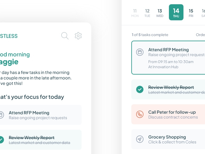 ListLess - Task Manager Concept by Kel Andersen on Dribbble