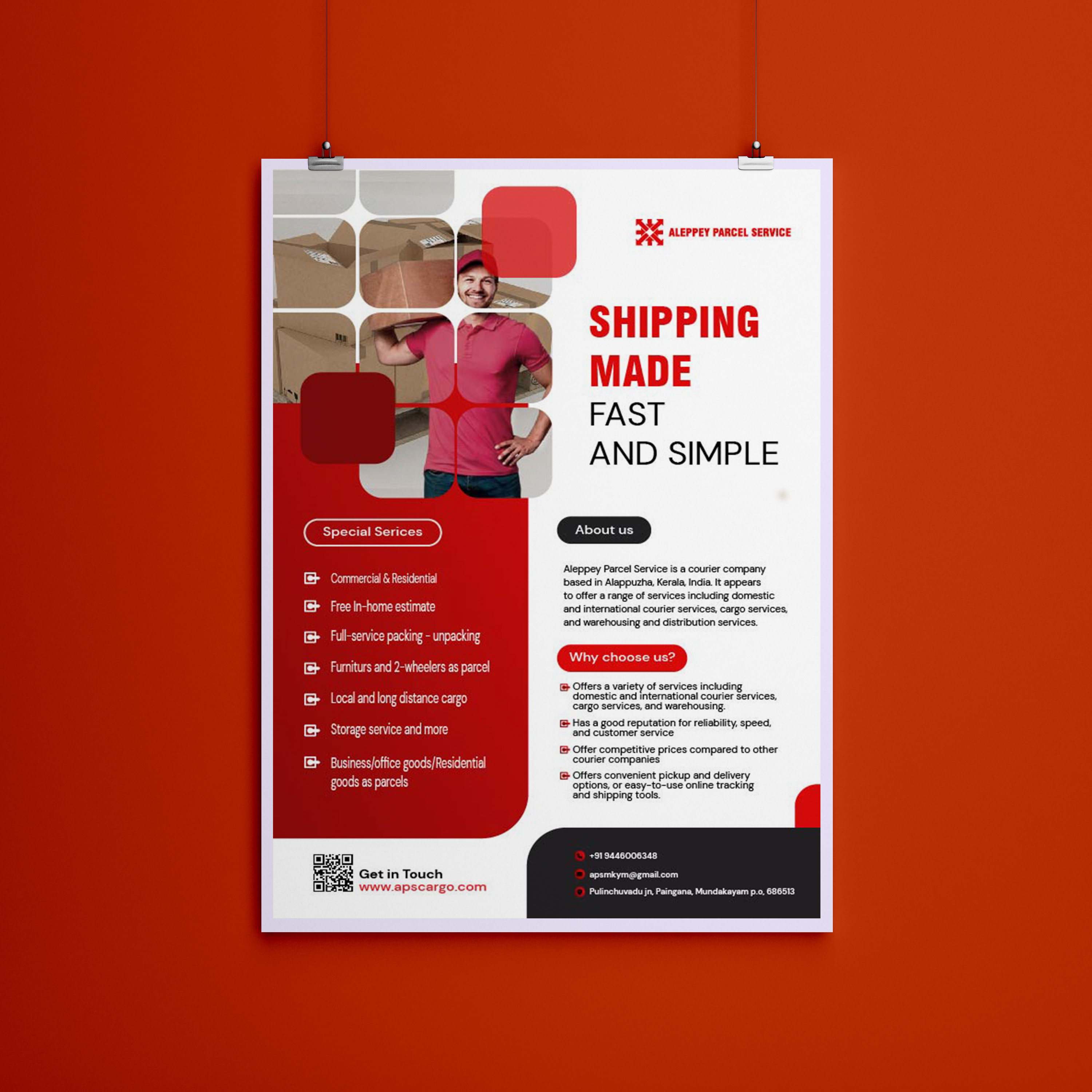 POSTER DESIGN - Alleppey Parcel Service by HARSHAD MANSOOR on Dribbble