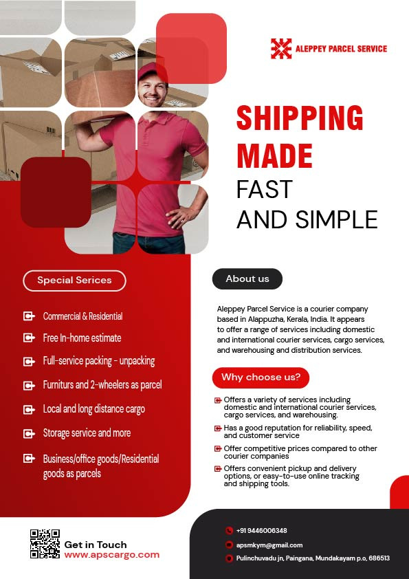 POSTER DESIGN - Alleppey Parcel Service by HARSHAD MANSOOR on Dribbble