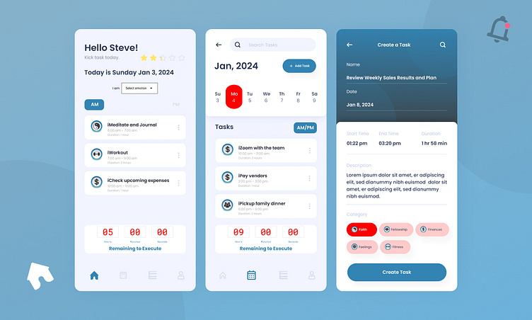 Task Manager App by Rabia Rizwan on Dribbble
