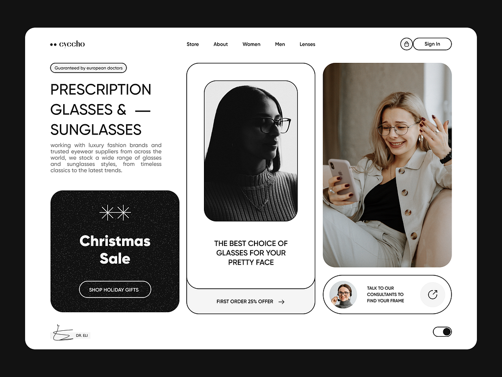 Eyecho Landing by Ryan Saedi for Echo on Dribbble