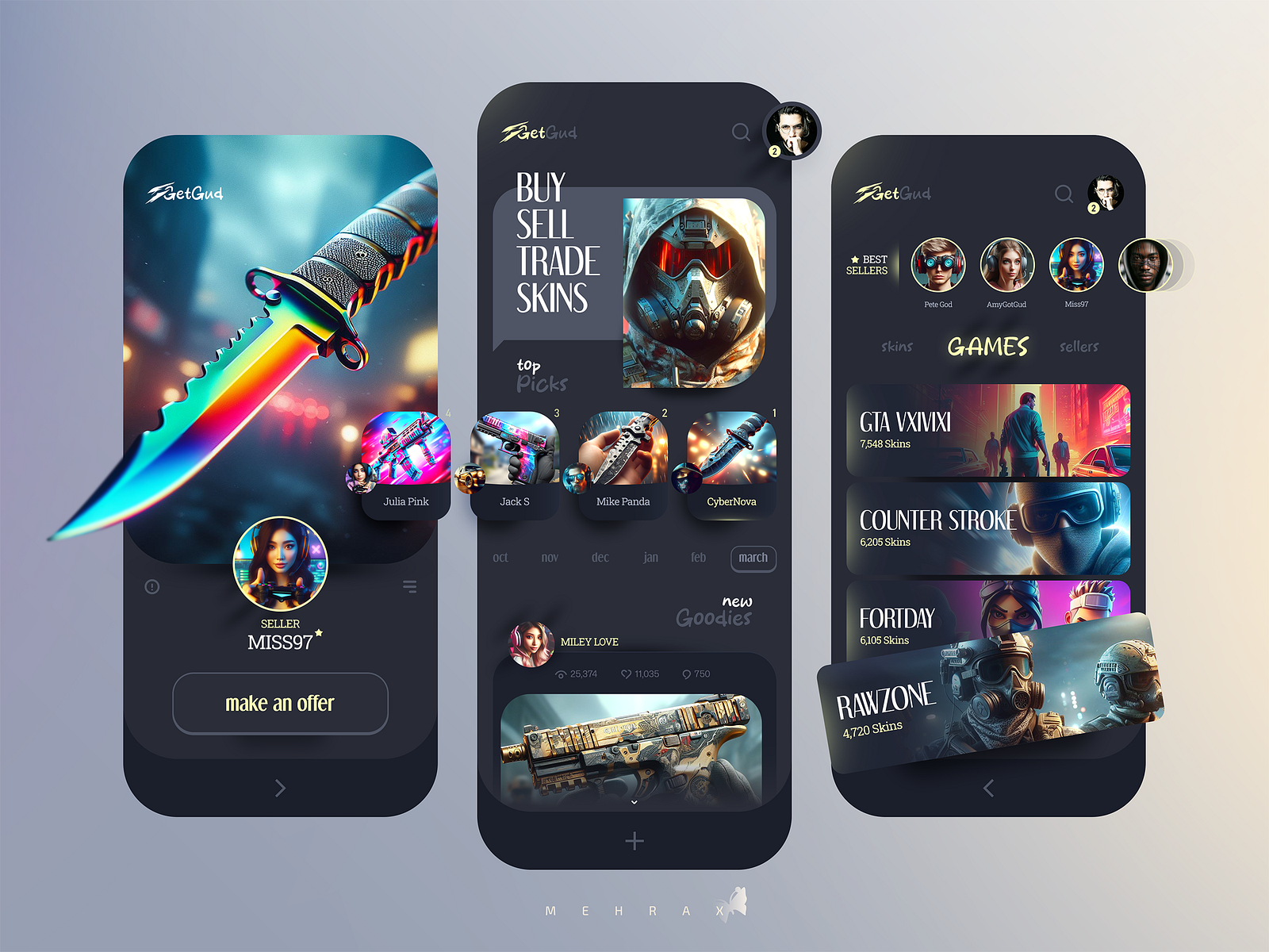 Game App UI Design - MEHRAX by MEHRAX on Dribbble