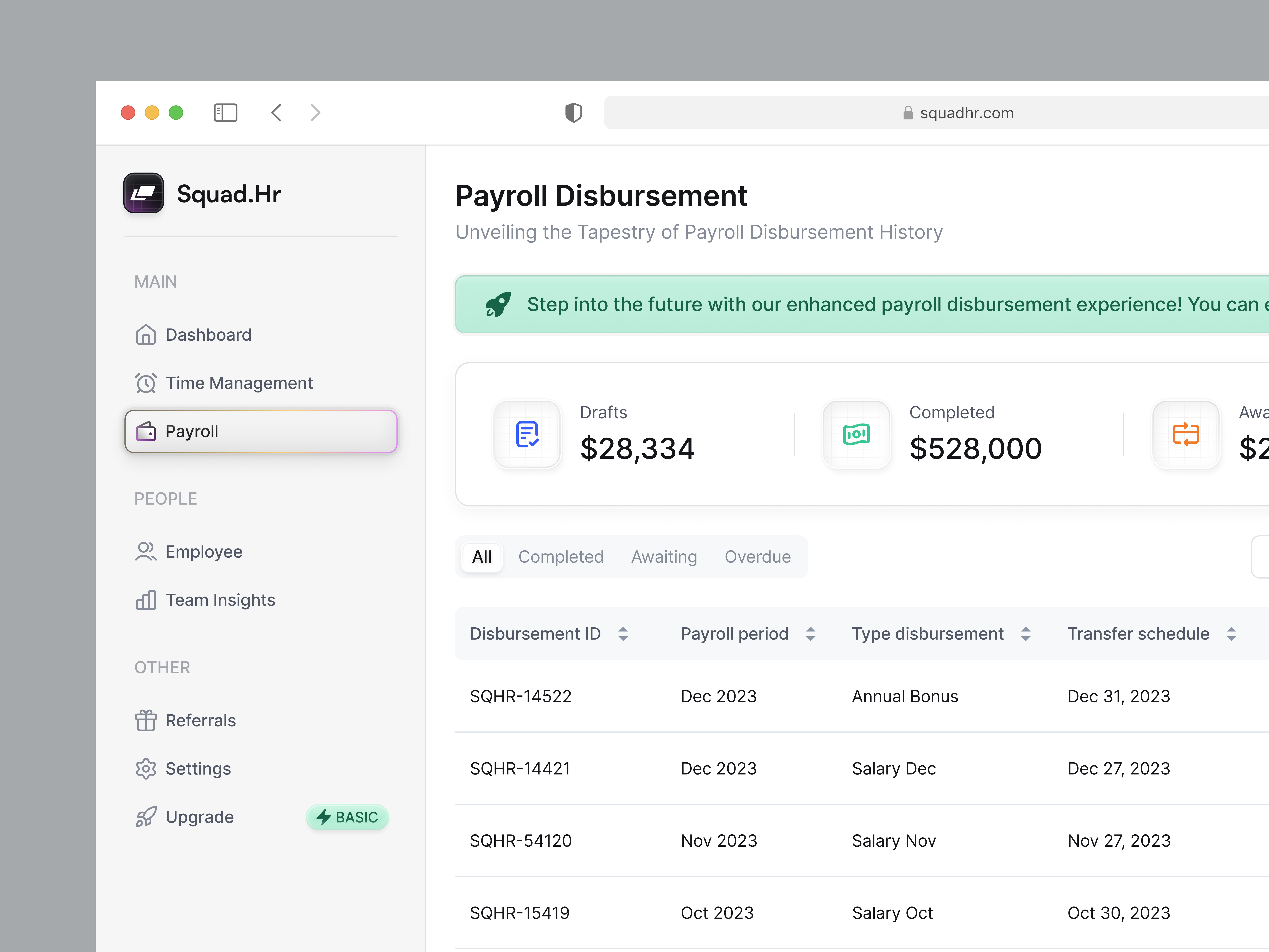 Payroll Disbursement Dashboard by Ari Fianto for Hypocreate on Dribbble