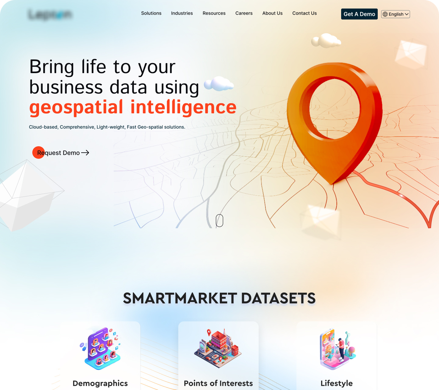 Geospatial Intelligence Opening Landing Page Splash Design by Pawan ...
