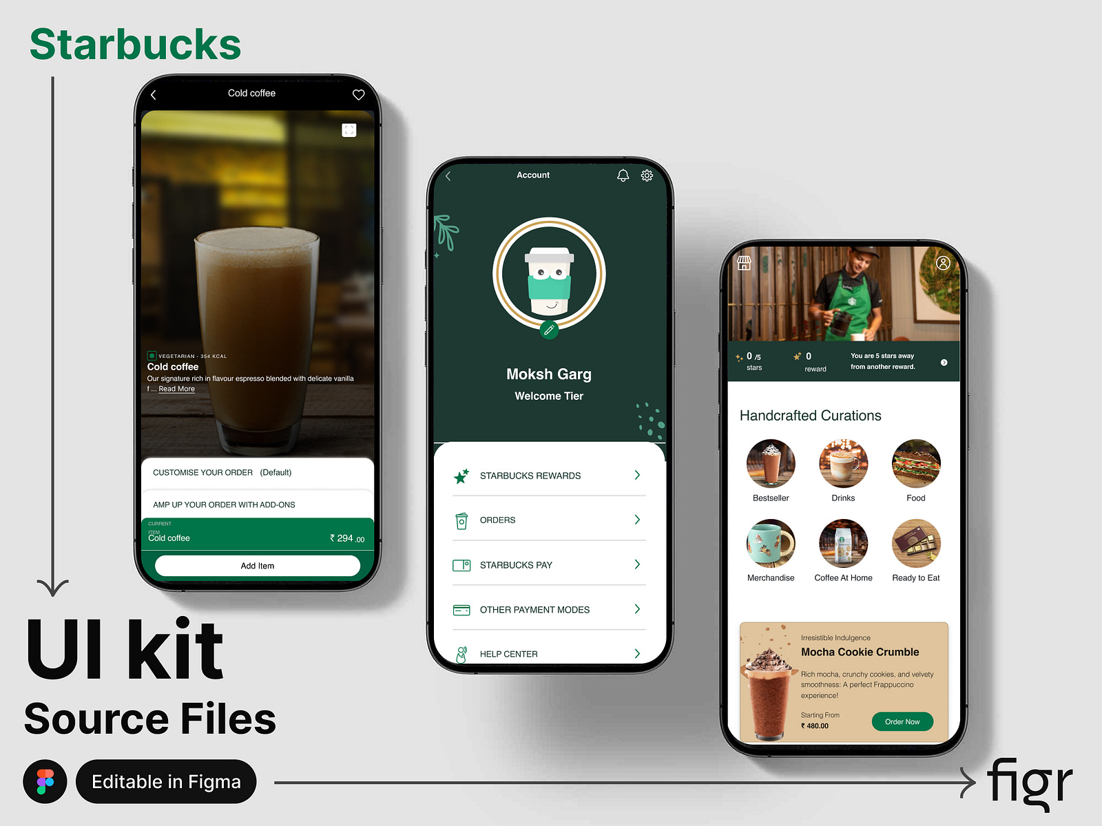Make Starbucks UI your own by Figr Design on Dribbble