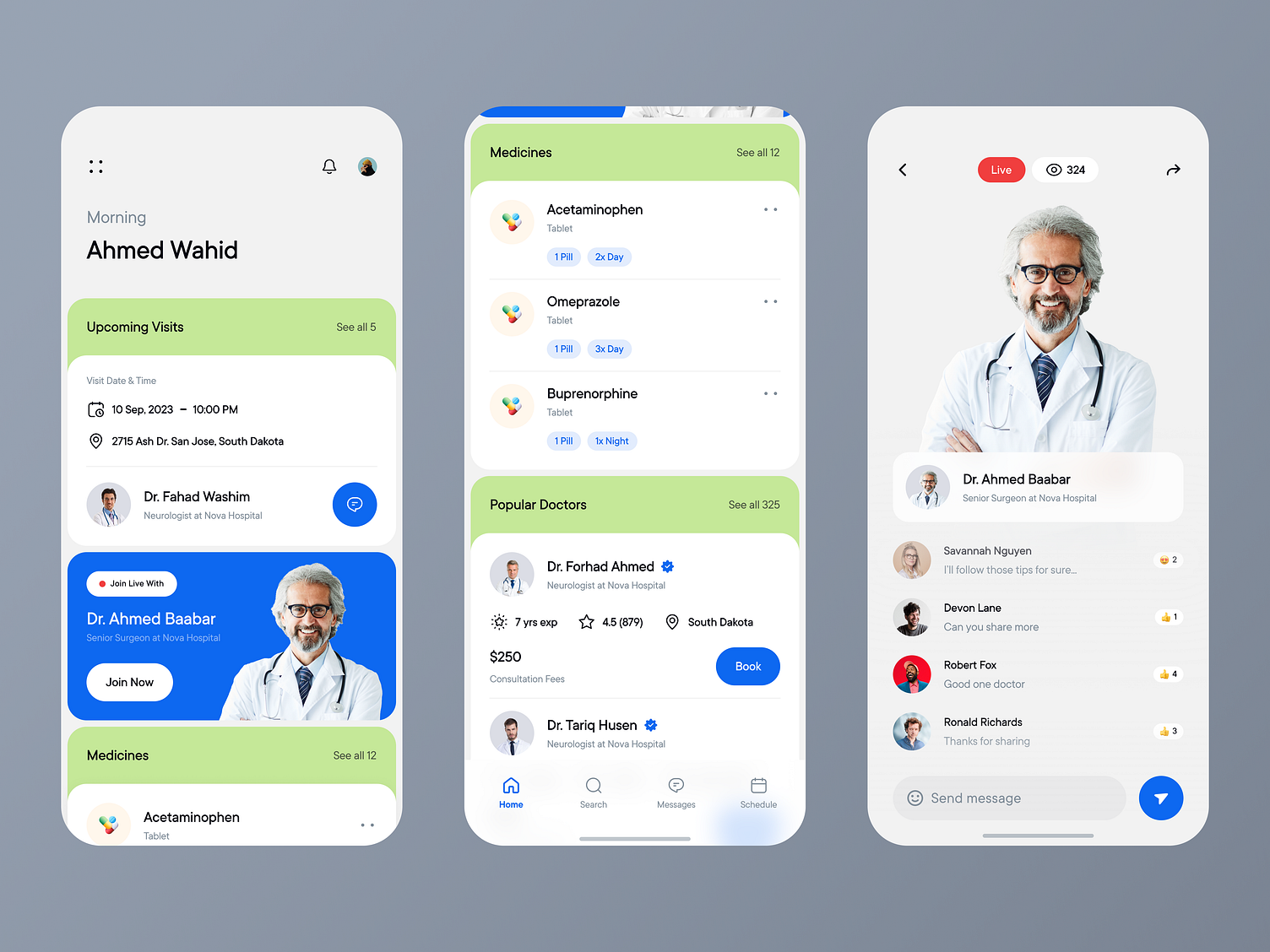 Doc-Booking (Doctor Booking APP UI) by Raju Husen on Dribbble