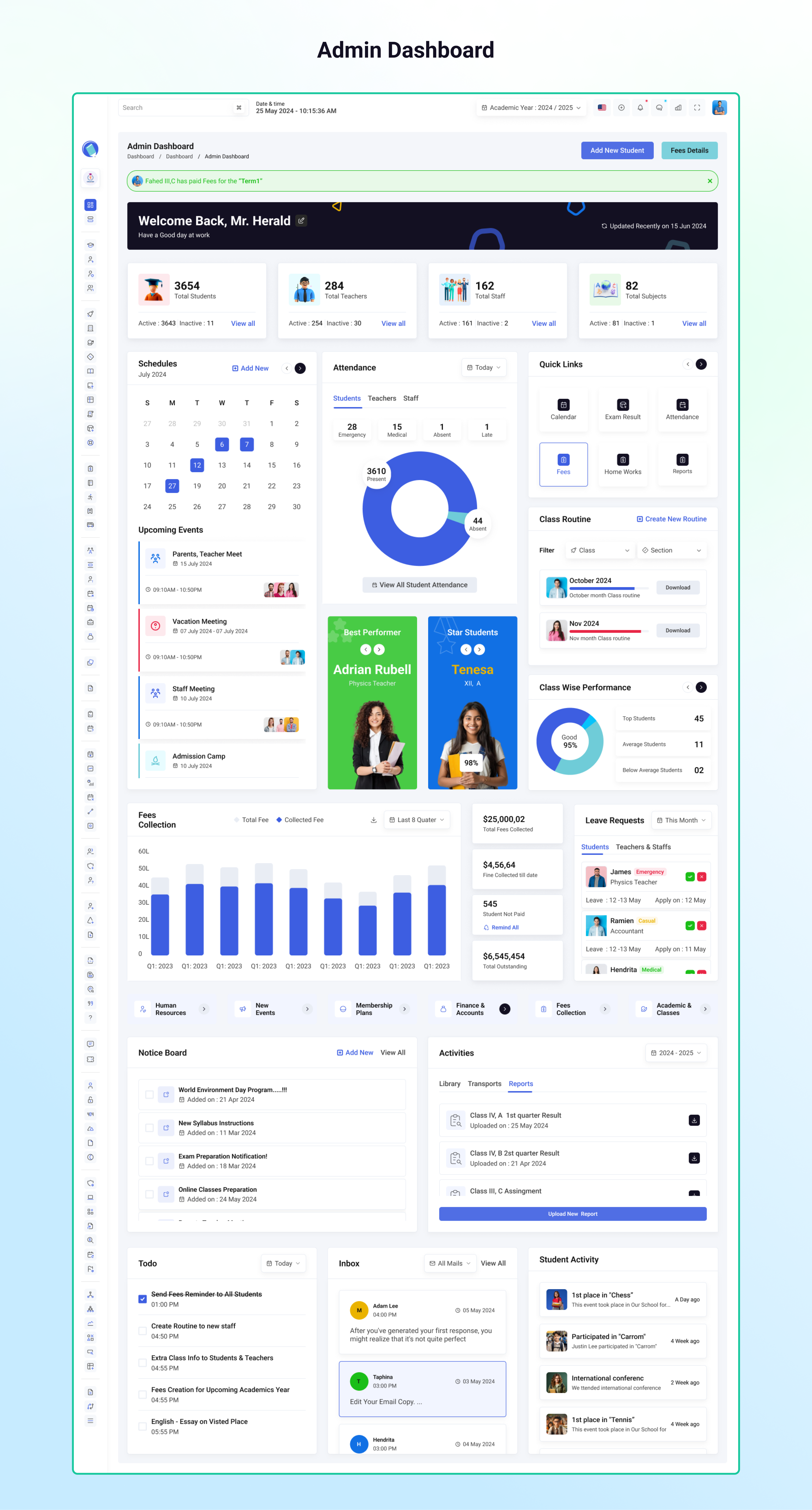 PreSkool- School, College & University Management Admin Template by ...