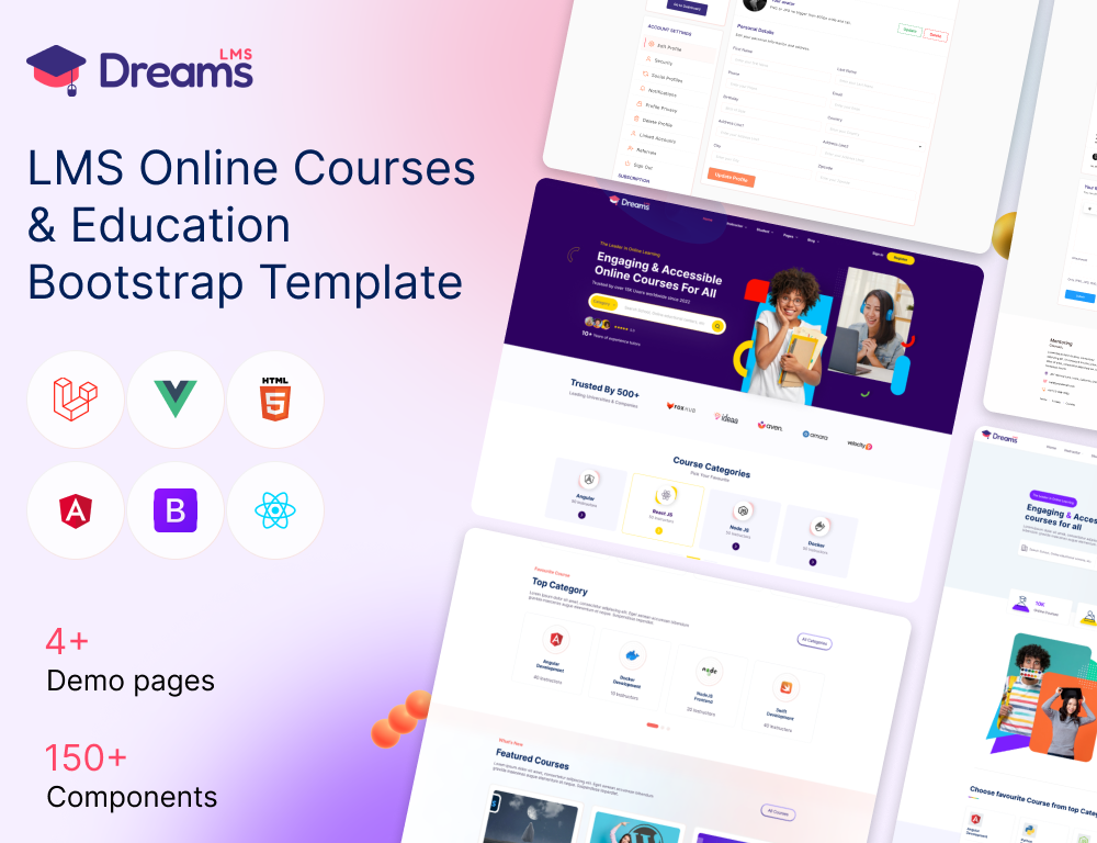 Dreams LMS - E-learning & LMS Online Education Course WordPress by Dreams Technologies on Dribbble