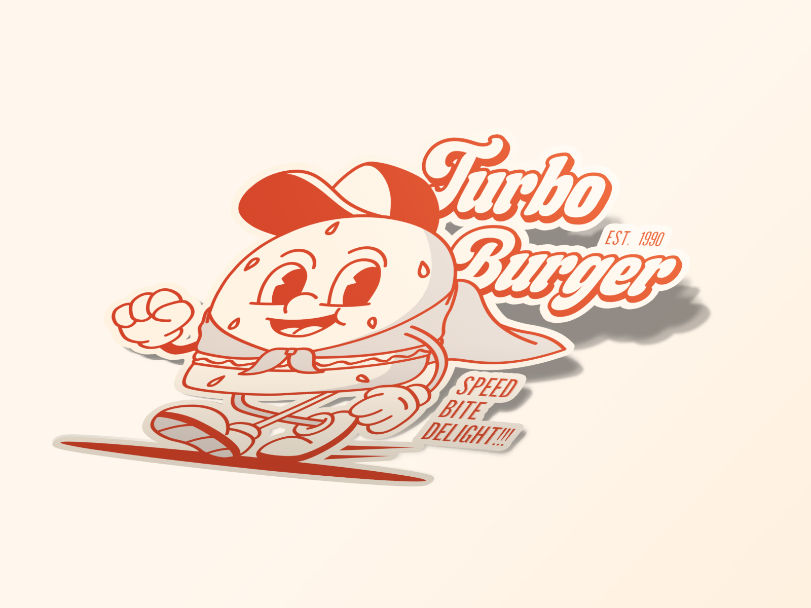Turbo Burger - Vintage Logo by Vektora Illustration for Vektora on Dribbble