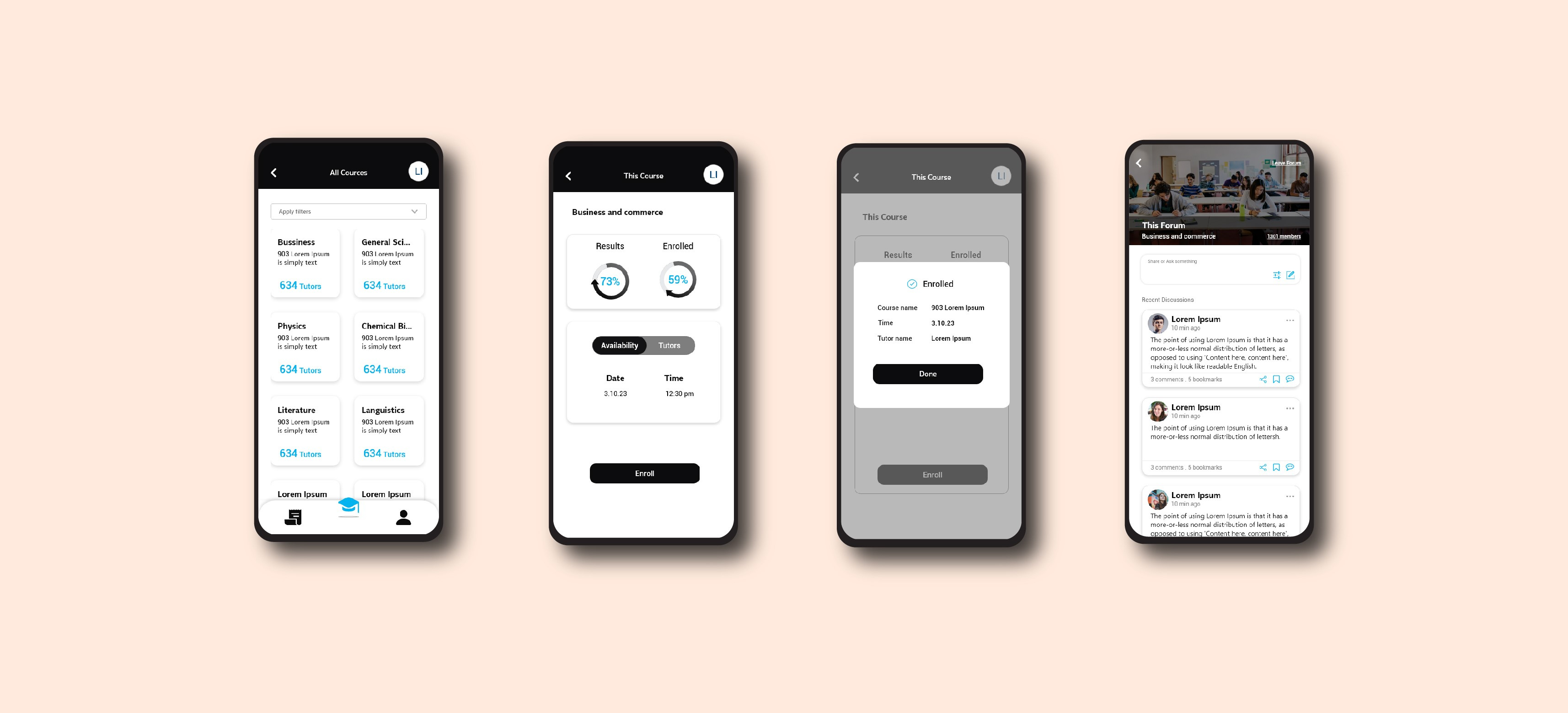 Online Tutor Search app ui ux design by Sania Tariq on Dribbble
