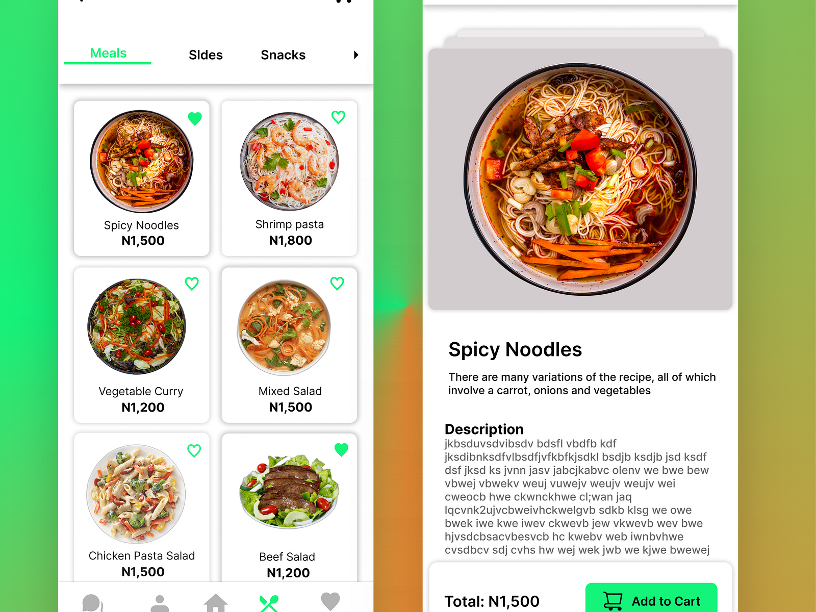 Food Menu Items by Ayotunde Adelokiki on Dribbble