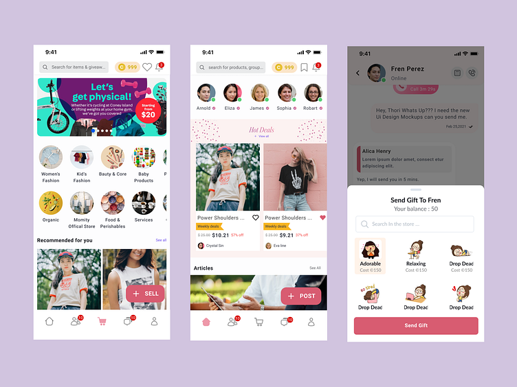 E-commerce Marketplace App UI by Madgeek on Dribbble