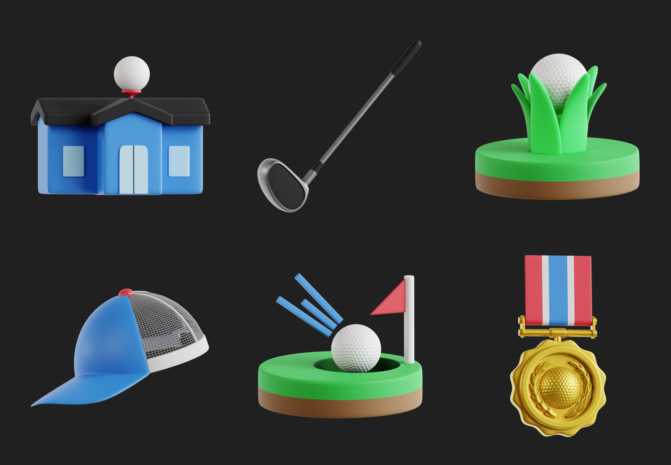 3D golf illusator by adiliao on Dribbble